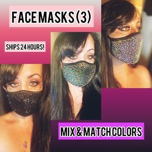 Accessories | 345 Crystal Face Mask Multiple Colors | Poshmark